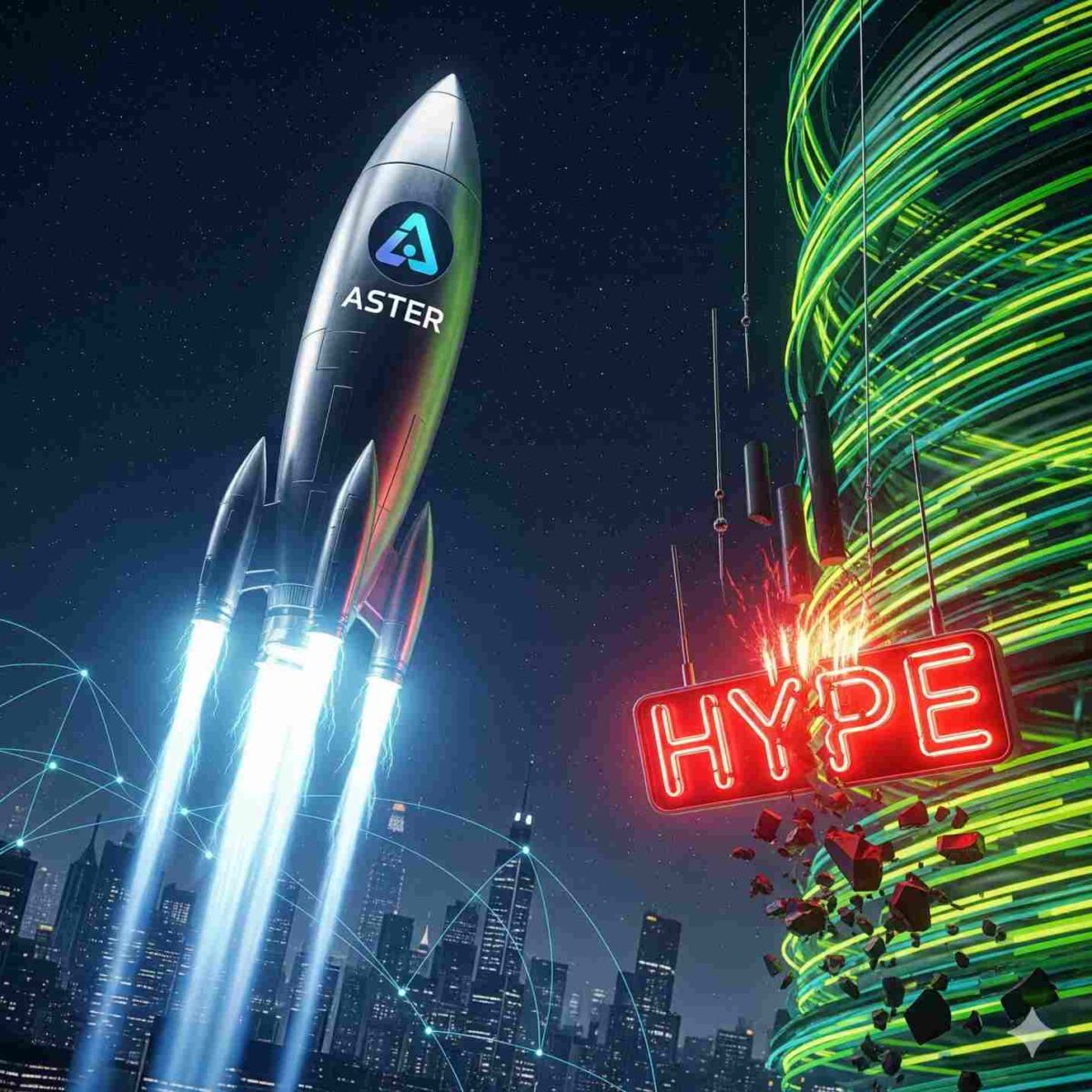 ASTER se dispara a un nuevo máximo tras superar a Hyperliquid en ingresos, mientras HYPE se ...