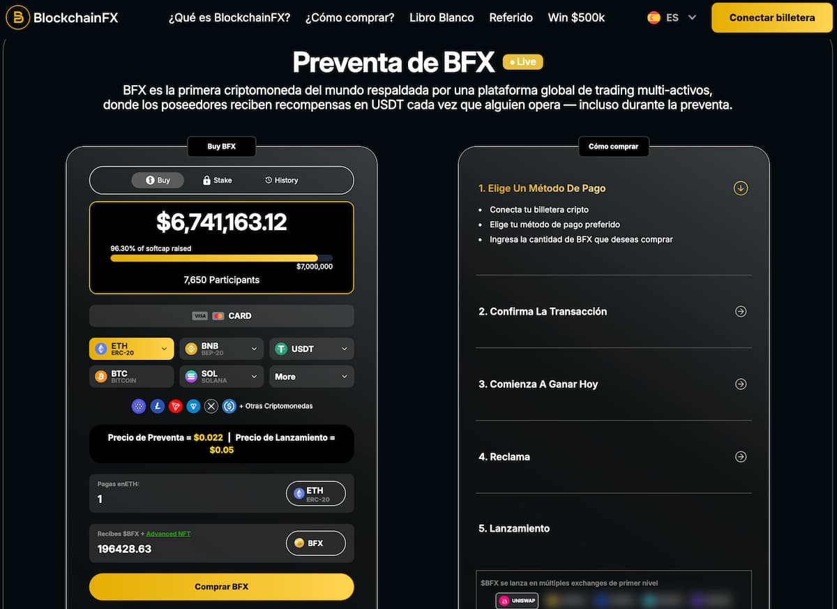 Cómo comprar BlockchainFX (BFX) – Guía completa y alternativas