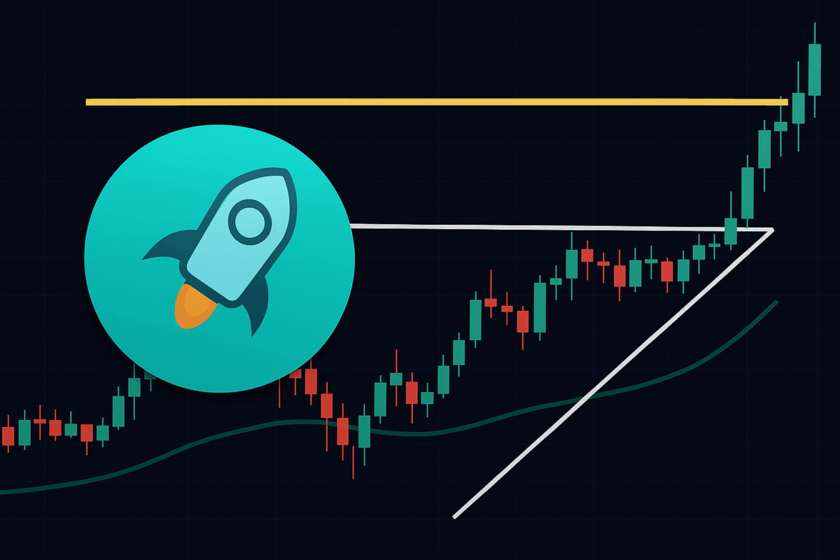 스텔라루멘(XLM), 상승 삼각형 돌파 임박… 리플(XRP) 넘는 랠리 시작되나