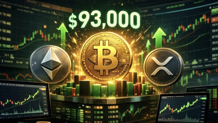 Top 3 crypto koersen vandaag: BTC, ETH & XRP bulls nemen over