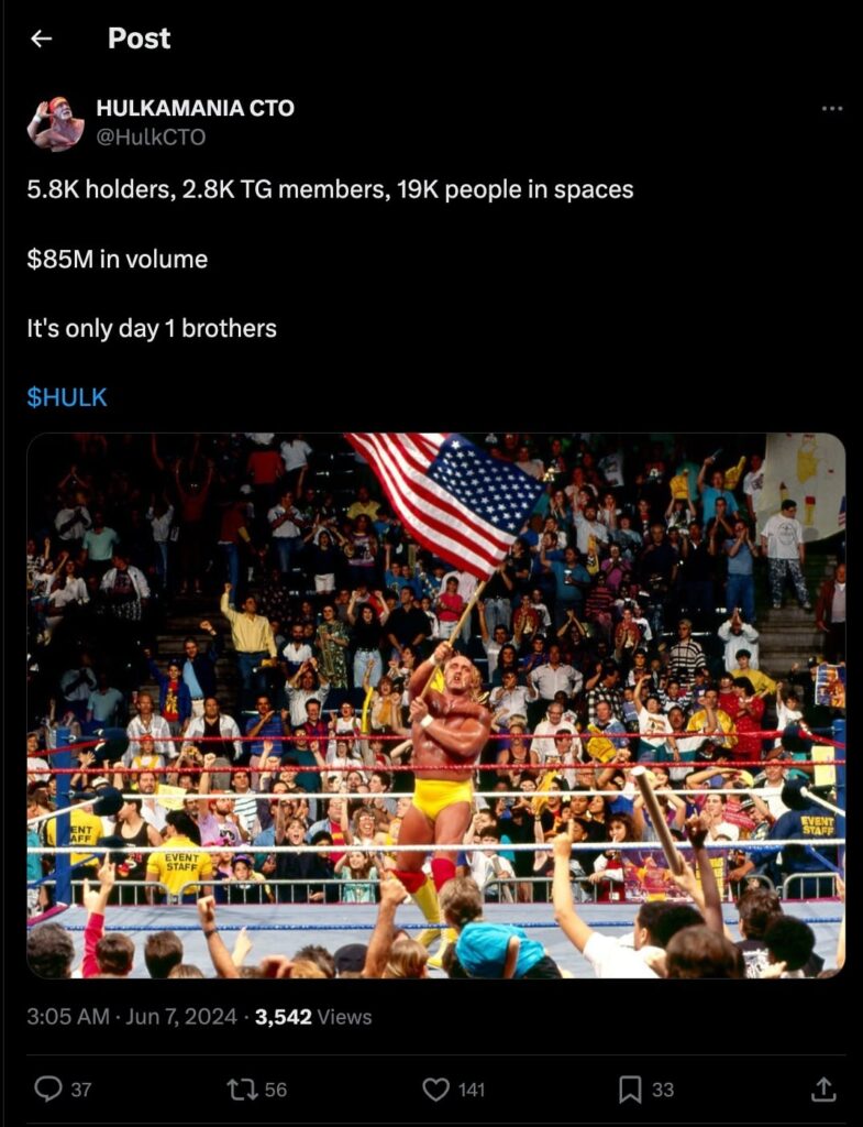 Hulk Hogan Seemingly Launches HULK Token That Instantly Rug-Pulls ...