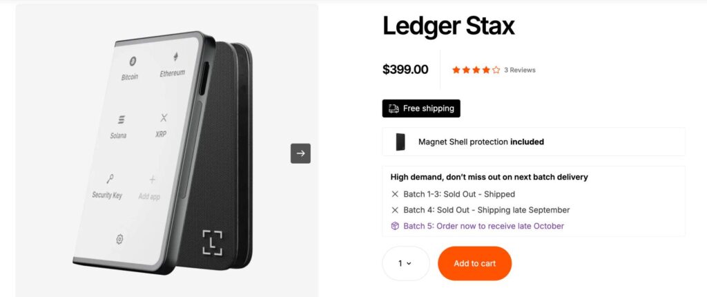 Ledger Stax Crypto Wallet Review for January 2026