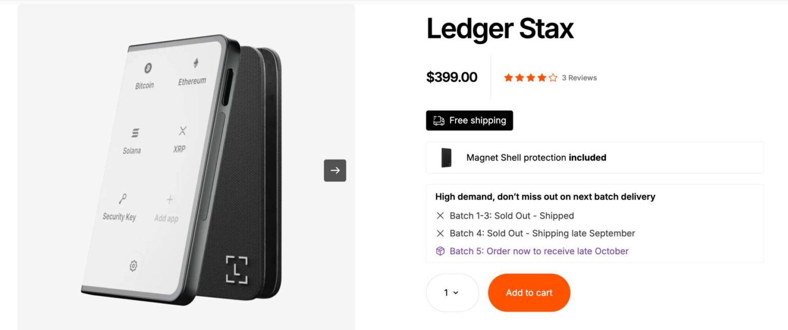 Ledger Stax Crypto Wallet Review for December 2025