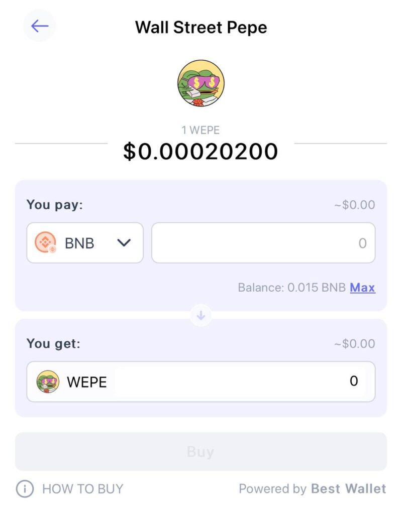 How to Buy Wall Street Pepe ($WEPE) – 2025 Beginner's Guide
