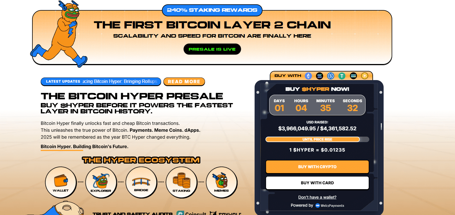 Qubic Crypto Up 80% in July, Bitcoin Hyper Raises $3.9M