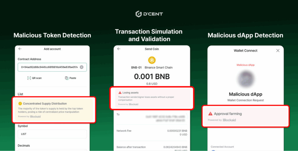 D’CENT Wallet Introduces Real-Time 'Blockaid' Scam Detection - 99Bitcoins