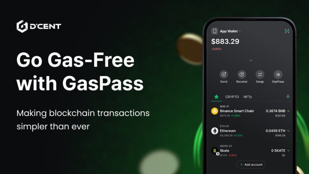 D’CENT Wallet Introduces GasPass, Enabling Gas-Free Crypto Transfers ...