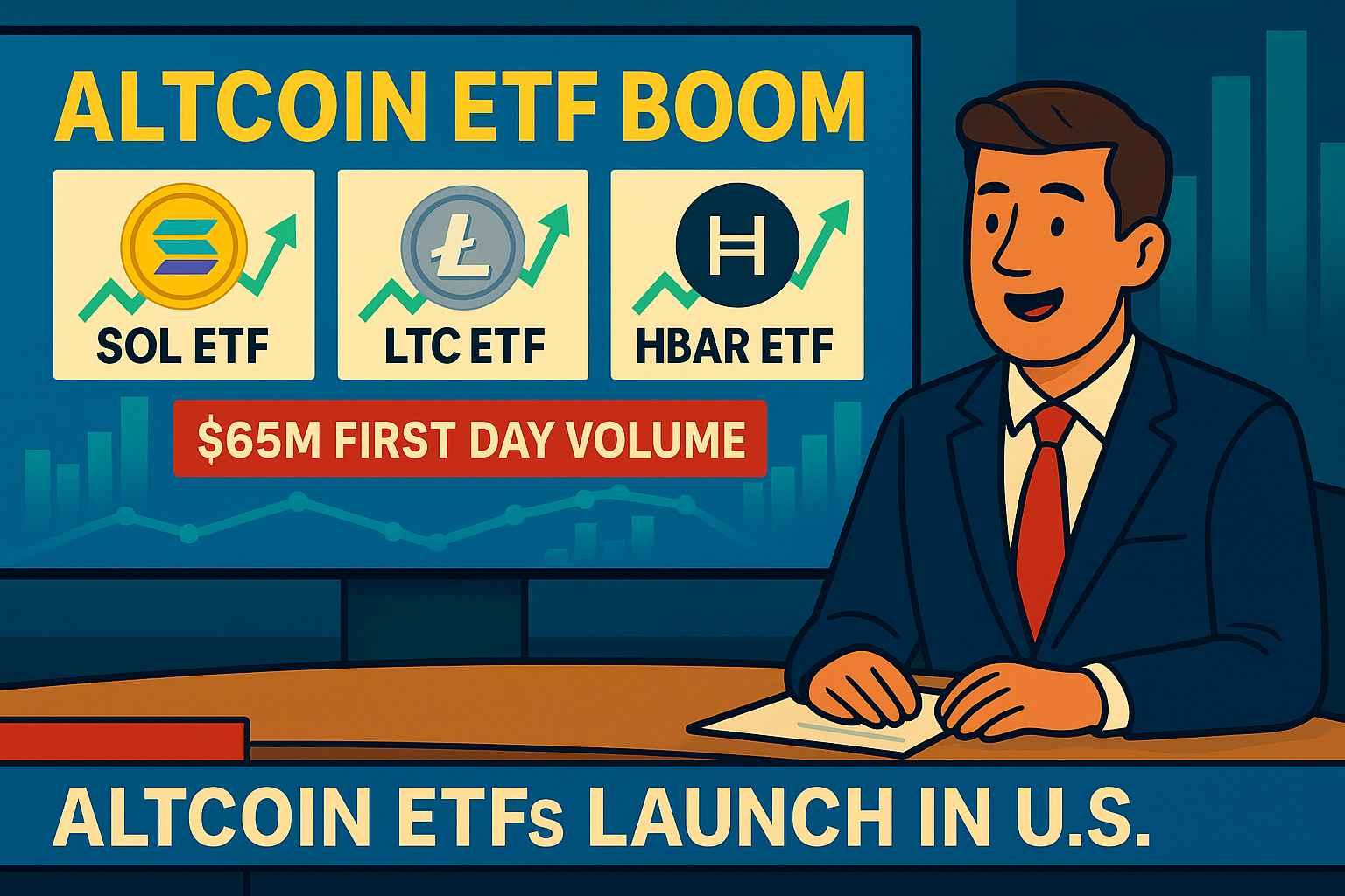 Altcoin ETFs Launch in the U.S. with $65 Million First-Day Volume