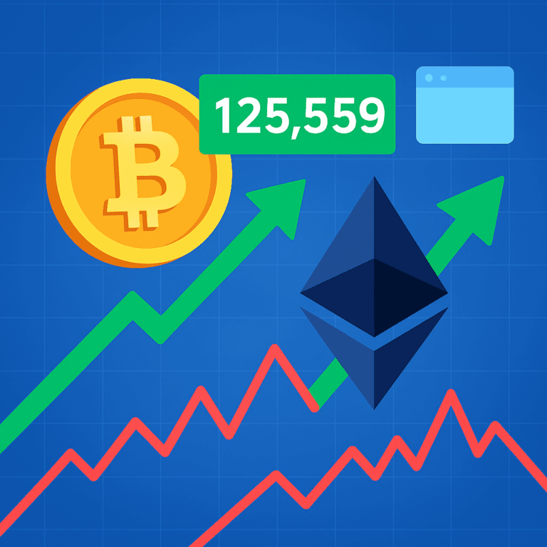 Crypto News Today: BTC Hits $125K ATH, ETH Nears Breakout