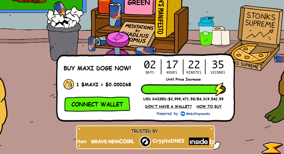 Pepe Coin Price Prediction, Maxi Doge Raises $3.9M