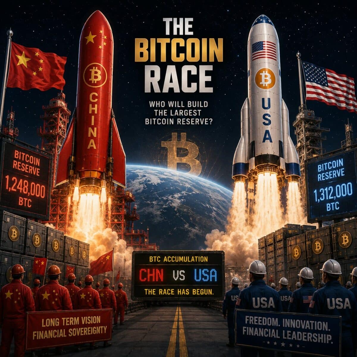 Bitcoin News Today: the US and China are in a Crypto Space Race